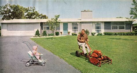 Mowing The Lawn 1959 Vintage House Plans Better Homes And Gardens