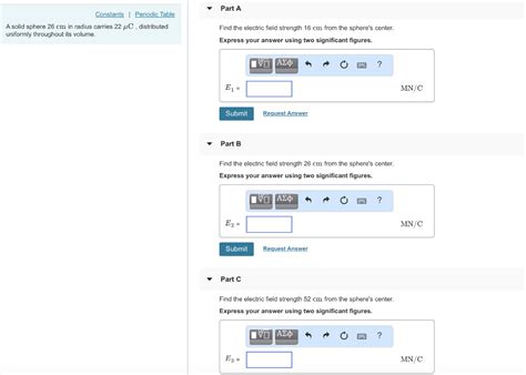 Solved Part A Constants Periodic Table A Solid Sphere Cm Chegg Com