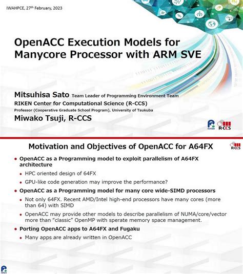 Ogawa Tadashi On Twitter Openacc Execution Models For Manycore Processor With Arm Sve