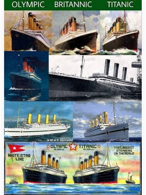 Titanic And Her Sisters Olympic Britanic Sister Shipiceburgwhite