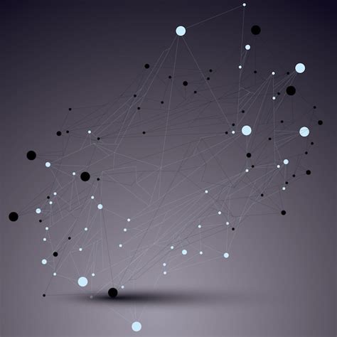 Premium Vector Spatial Vector Monochrome Digital Object 3d Technology Figure With Geometric