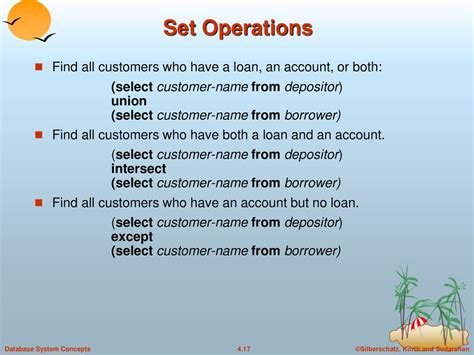 Chapter 4 Sql Basic Structure Set Operations Aggregate Functions Ppt