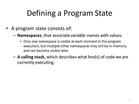 Program State And Program Execution Version 2 Discussing Functions