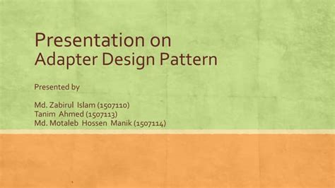 Adapter Design Pattern Pptx Programming Languages Computing