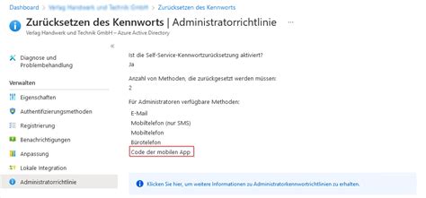 Administrator Sspr Not Offering Mobile App Microsoft Qanda