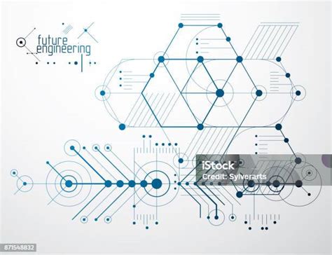 엔지니어링 기술 벡터 벽지 육각형 원형 및 라인으로 만든 0명에 대한 스톡 벡터 아트 및 기타 이미지 0명 Cgt 곡선 Istock
