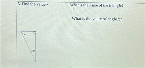 Solved Find The Value XWhat Is The Name Of The Triangle What Chegg Com