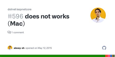 does not works mac · issue 596 · dotnet aspnetcore · github