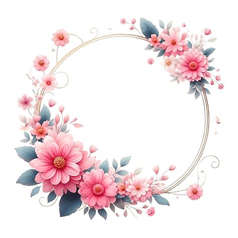 Minimalist Pink Flower Border Frame For Invitations Designs Pink