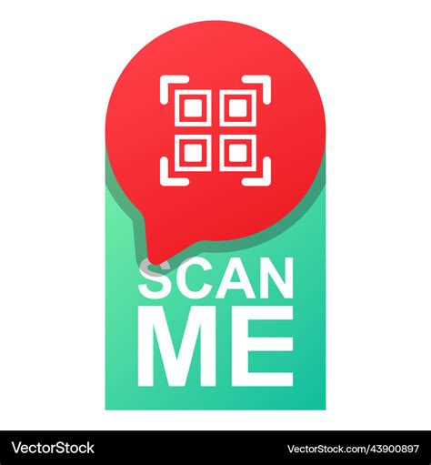 Scan Me Flat Style Icon Qr Code Royalty Free Vector Image