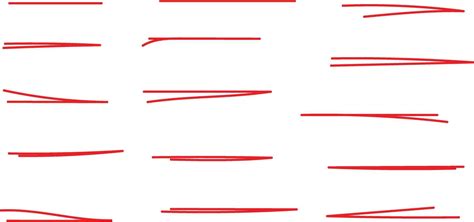 Set Of Red Hand Drawn Underline Art Different Highlight Lines Vector Art At Vecteezy
