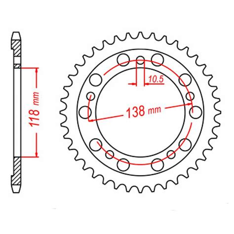 Mtx 1314 Steel Rear Sprocket 525 Pitch 39 Teeth 11 Mv4 39