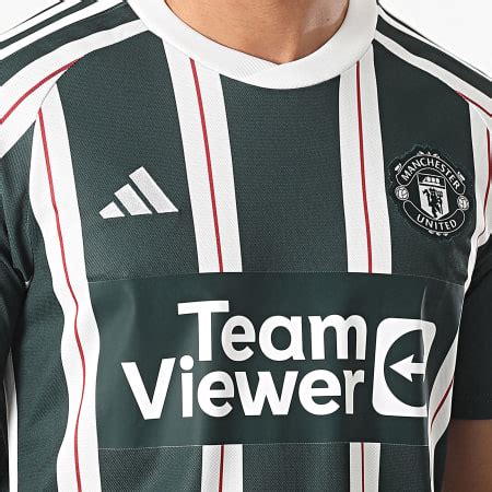 Adidas Sportswear Maillot A Bandes Manchester United Hr Vert Kaki Blanc