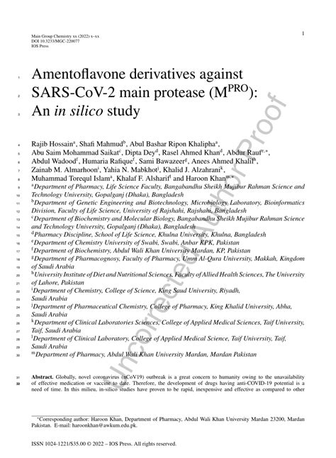 Pdf Amentoflavone Derivatives Against Sars Cov 2 Main Protease Mpro