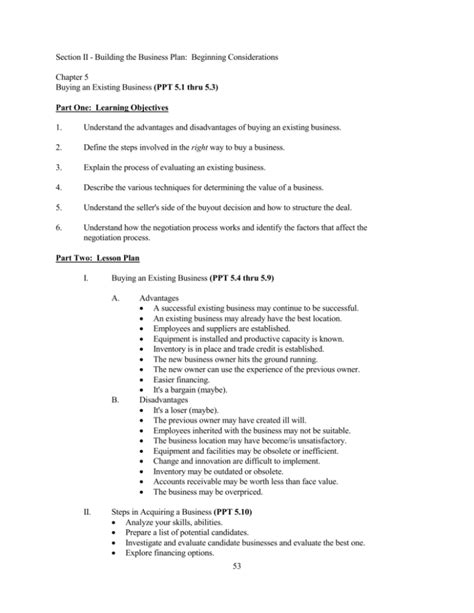 Part One Learning Objectives