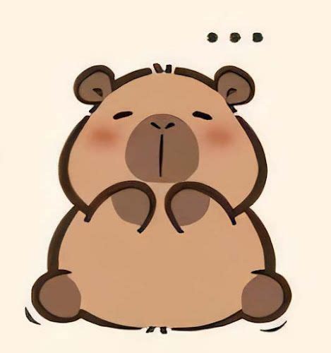 Capybara Sentado Uwu Garabatos Kawaii Garabatos Lindos Pegatinas Bonitas