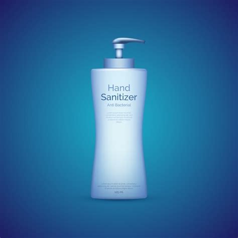 현실적인 디자인 손 소독제 무료 벡터