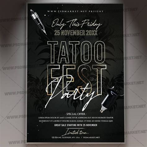 Download Tattoo Artist Template Flyer Psd Psdmarket