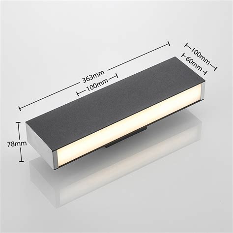Lucande Candeeiro De Parede Exterior Led Aegisa Angular Lumoriespt