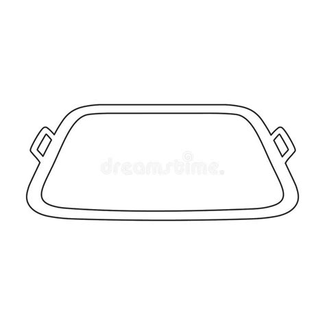 Tray For Food Vector Outline Icon Vector Illustration Tray For Food On