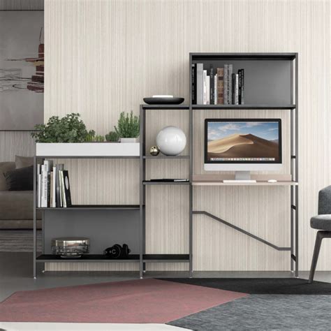 Regal Groß Mit Integriertem Schreibtisch 166x174x180