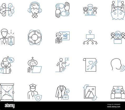 Mentorship Outline Icons Collection Mentoring Tutelage Guiding