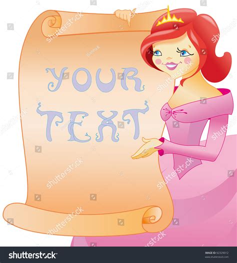 Beautiful Princess Holding Her Hands Sheet Stock Vector Royalty Free
