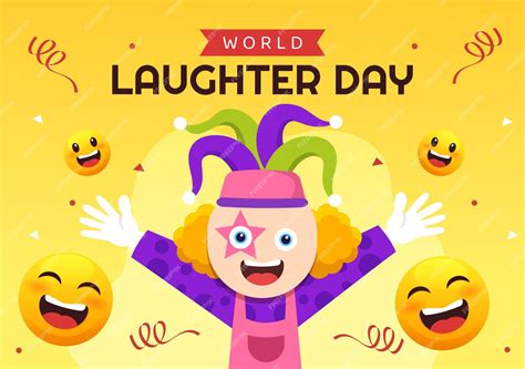 Premium Vector World Laughter Day Illustration With Smile Facial