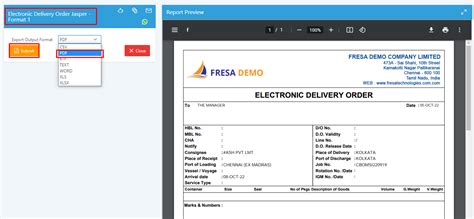 Steps To Generate An Electronic Delivery Order Jasper Format