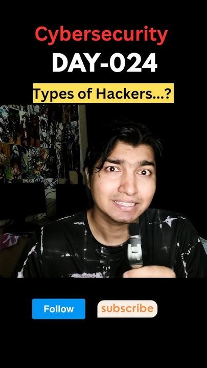 Day 024 Types Of Hackers Security Shorts Reels Cybersecurity