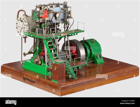 A Fine And Rare Model Twin Cylinder Compound Vertical Condensing