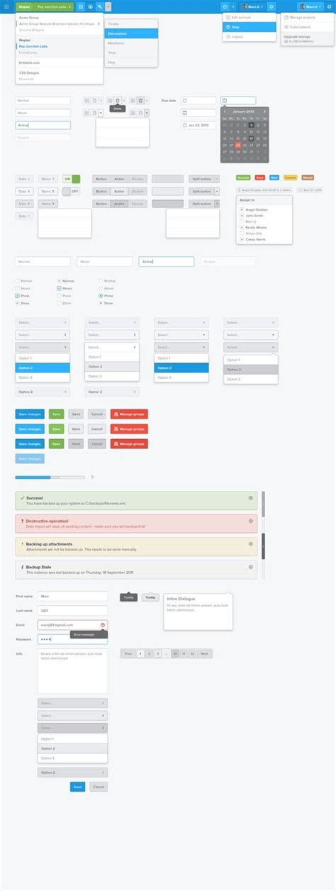 Form Input UI Elements Subtle Dimension Toggle Scenarios Inline Error Handling Dropdown Menu