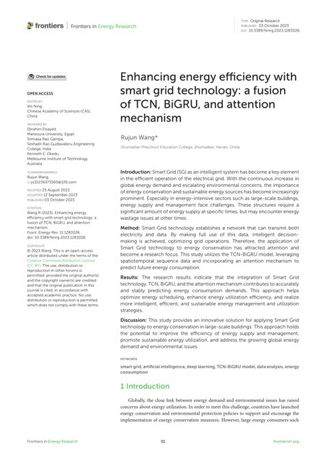 Pdf Enhancing Energy Efficiency With Smart Grid Technology A Fusion