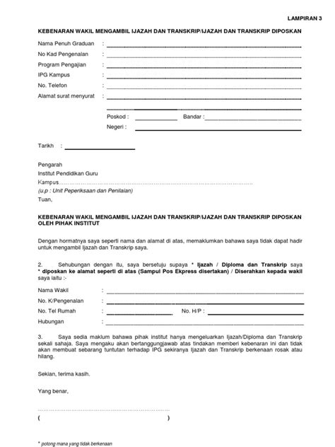 Lampiran 3 Lhdn Form Pdf Pdf