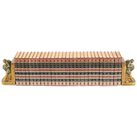 Complete Purdons Gilt Leather Bound Library Book Collection Set For