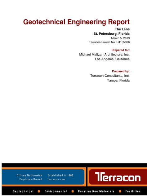 Geotechnical Report Pdf Deep Foundation Geotechnical Engineering