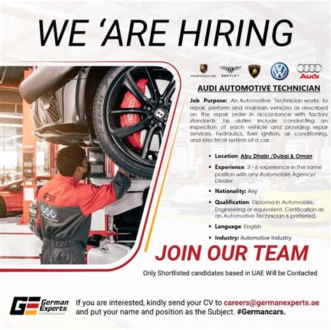 Ayman Shahrouj On Linkedin Hiring Audi Technicians Experience