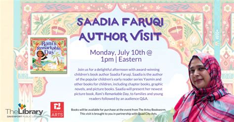 Davenport Public Library Welcomes Author Saadia Faruqi River Cities Reader
