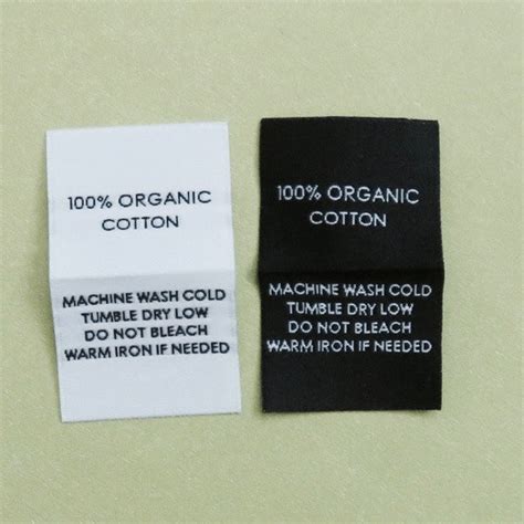 100 Organic Cotton Garment Care Labels Cruz Label