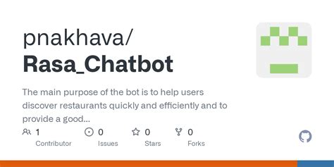 GitHub Pnakhava Rasa Chatbot The Main Purpose Of The Bot Is To Help Users Discover