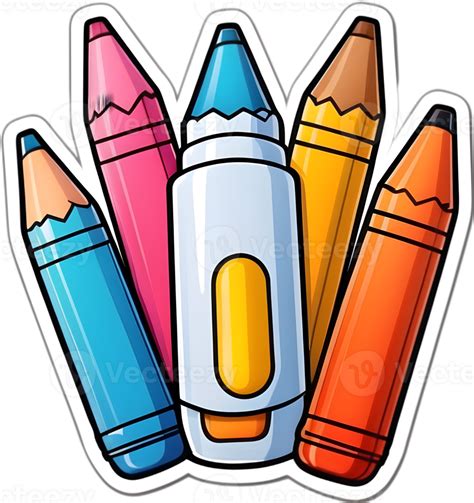 Dibujos Animados Lápiz Lápiz De Color Ai Generativo 33299876 Png