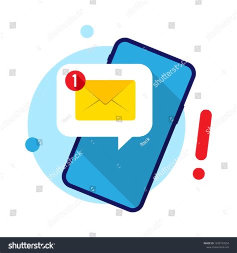 Receive Message Notifications On Mobile Phone Stock Vector Royalty Free 1928733554 Shutterstock
