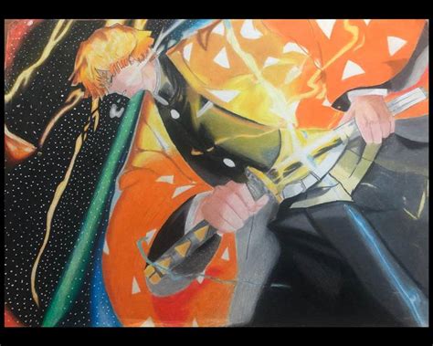 Zenitsu Agatsuma Demon Slayer Drawing By Oussama Kandari Saatchi Art