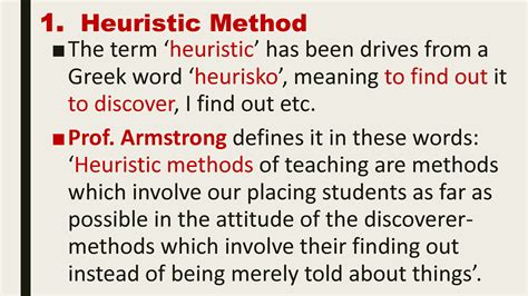 SOLUTION Heuristic Method Of Teaching Presentation Studypool