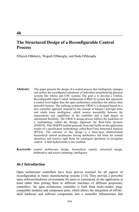 Pdf The Structured Design Of A Reconfigurable Control Process