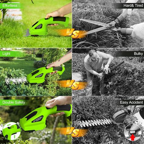 72v Cordless Grass Shears 2 In 1 Electric Grass Trimmer Handheld Hedge