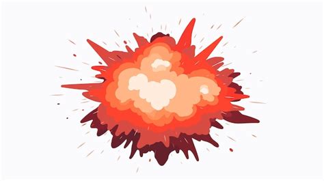 Explosion Flat Icon Isolated Design For Explosive Visuals Premium Ai
