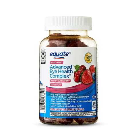 Equate Zero Sugar Advanced Eye Health Complex Vegetarian Gummy Dietary