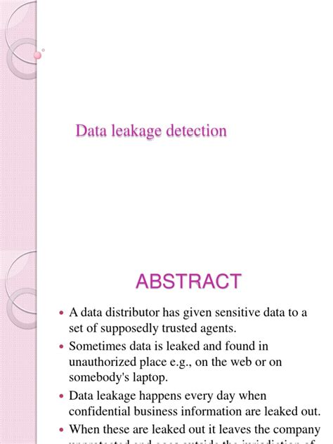 Data Leakage Detection Pdf Cybercrime Databases
