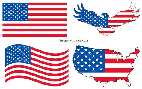 Usa United States American Flag Vector Images